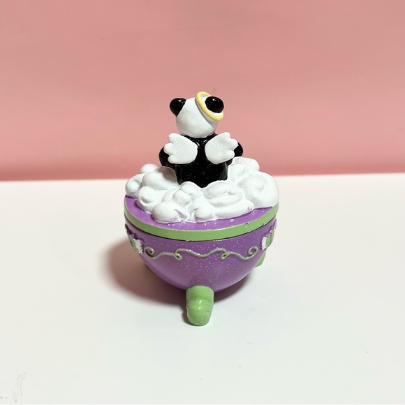 Vintage | Accents | Vintage Y2k 200s Mcbling Claires Angel Panda Trinket Box | Poshmark